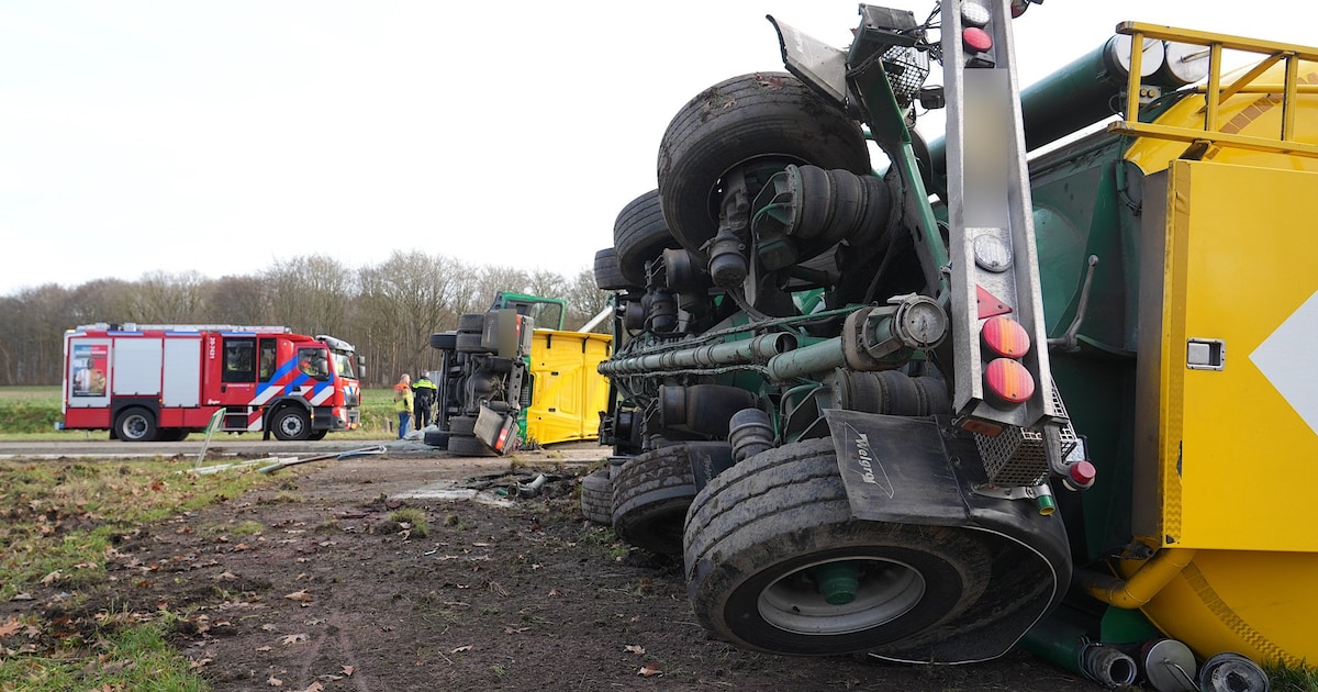 N260 dicht tussen Gilze en Alphen door gekantelde vrachtwagen | 112 ...