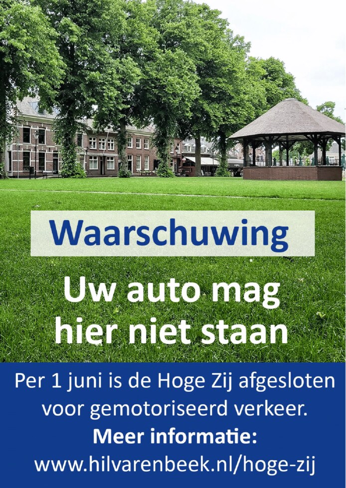 Nu nog een waarschuwing, maar auto's aan de Hoge Zij kunnen een boete ...