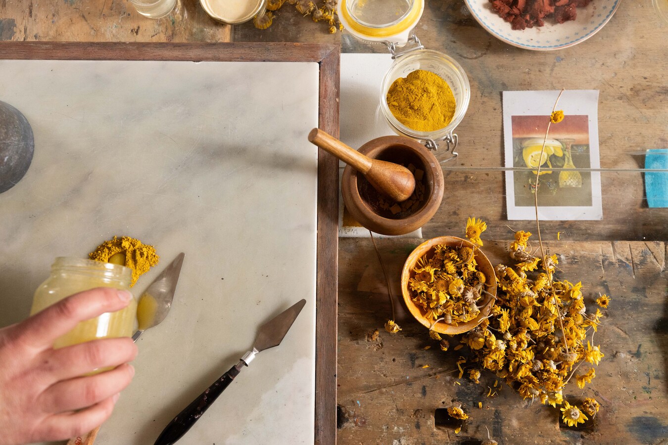 Verfboerin Marike haalt haar kleuren uit planten uit eigen tuin, net ...