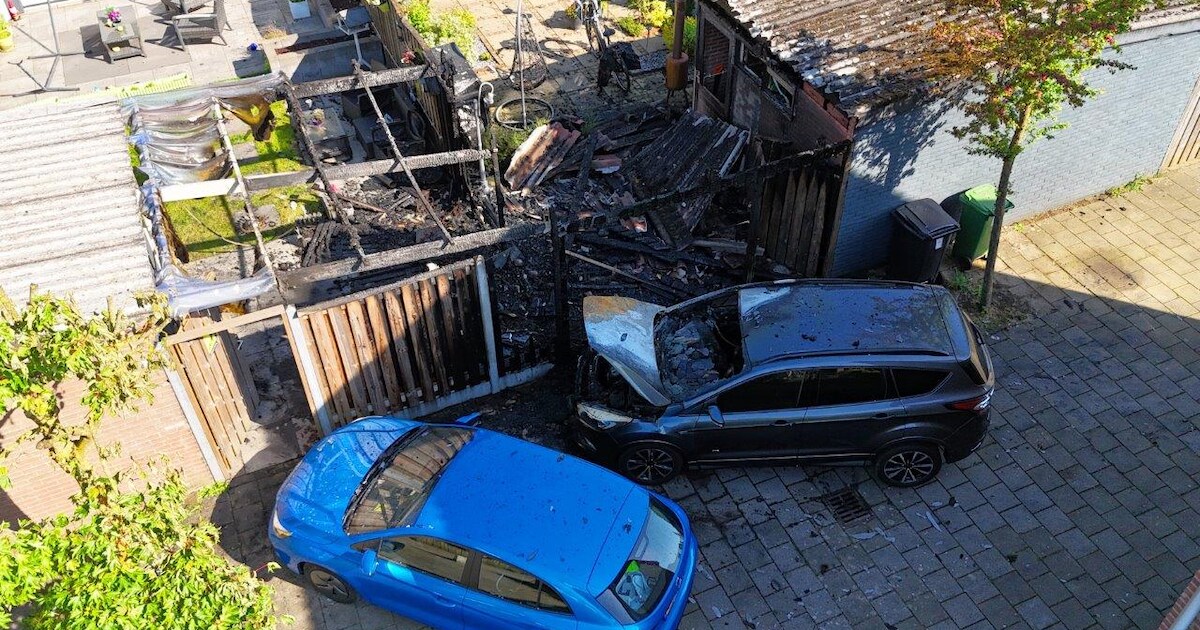 Schuren en auto in brand in Rosmalen, mogelijk asbest vrijgekomen | 112 ...
