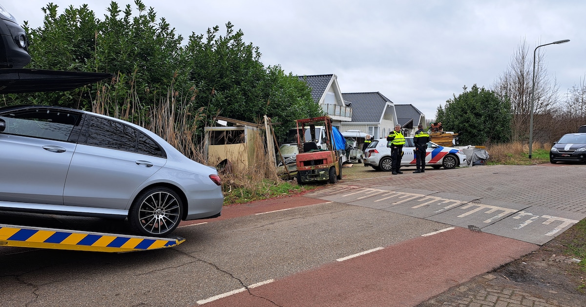 Politie valt met speurhonden woonwagenkamp binnen in Lith | Invallen politie | bd.nl