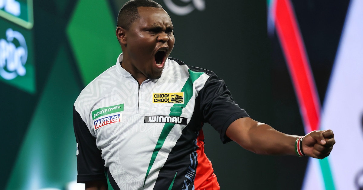 Ongekende sensatie op WK darts: Keniaanse debutant schakelt Belgische ...