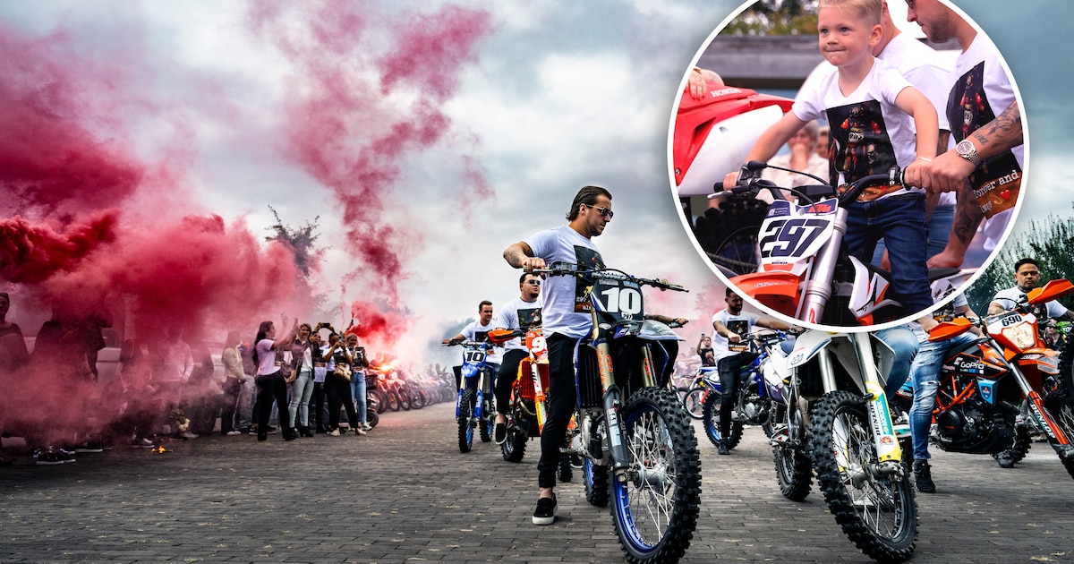 Jaxx (4) laat z'n crossmotor knallen voor zijn overleden vader: erehaag ...