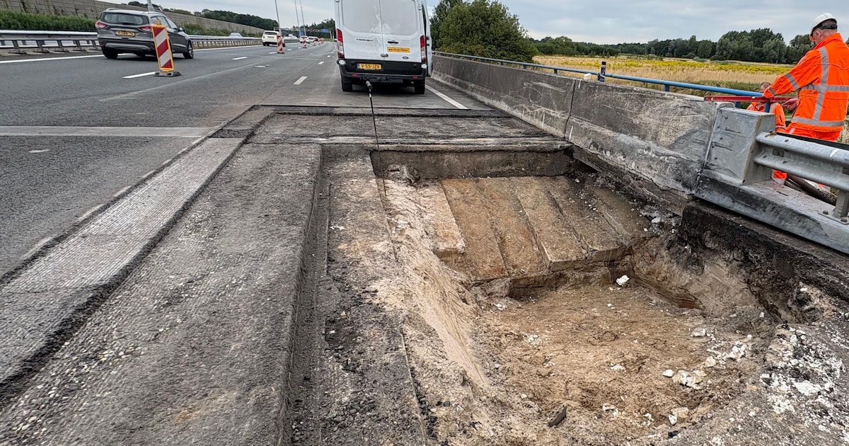 Sneller dan verwacht: A2 bij Boxtel zondagmiddag al open na verzakking ...
