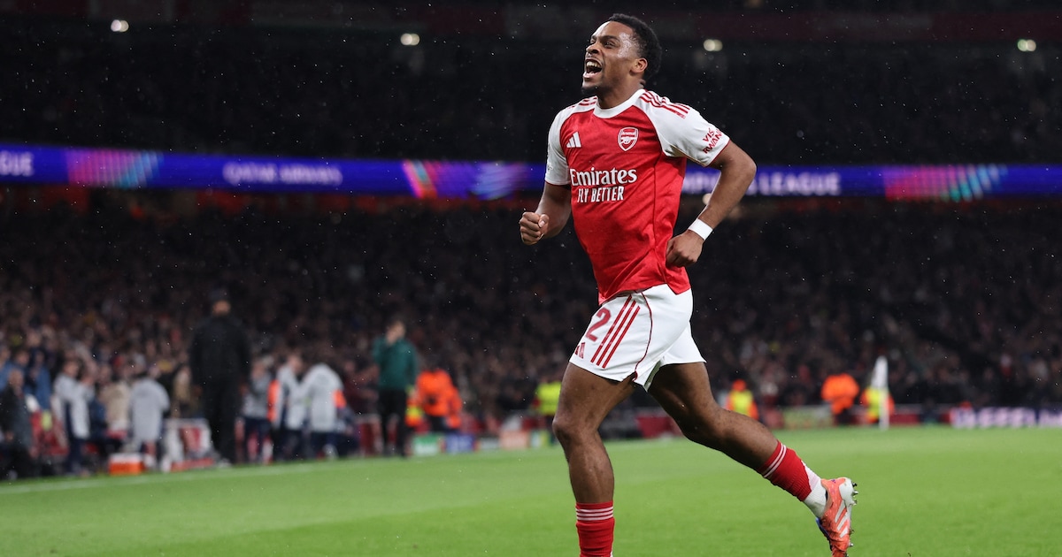 Scorende Jurriën Timber behoudt perfecte score met Arsenal na zege op ...