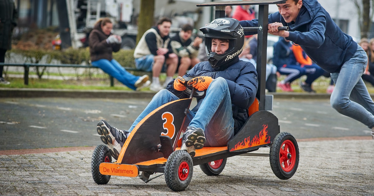 Zeepkistenrace op Fioretti College: ‘Onze wagen is toch de mooiste ...