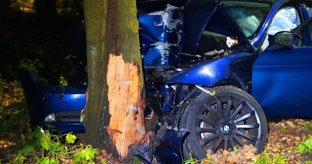 Auto botst tegen boom in Vught, traumahelikopter landt voor gewonde inzittenden | 112 nieuws ...