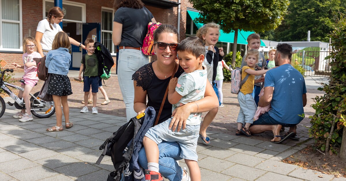 Eerste schooldag in Gemonde, natuurlijk heel spannend, maar ook ...