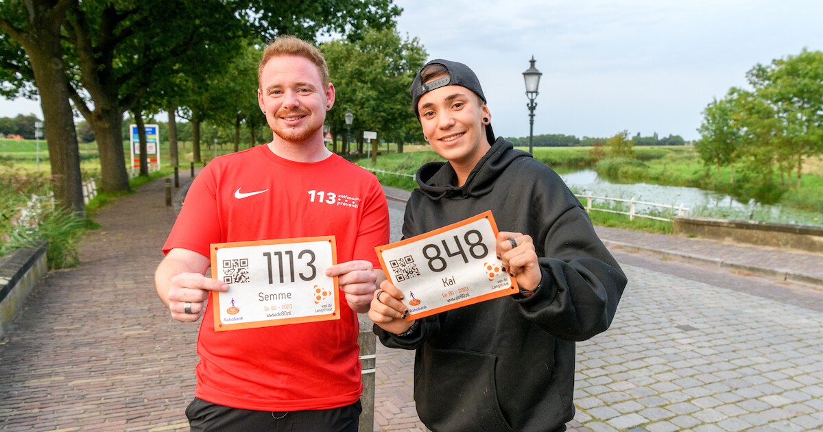 Semme en Kai lopen voor 113 Zelfmoordpreventie: ‘113 was mijn reddende ...