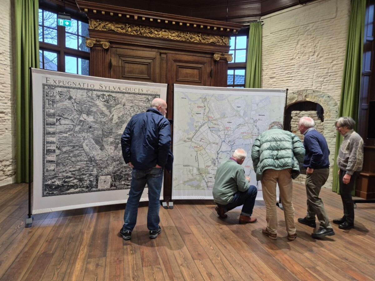 Grote kaarten tonen linie 1629 Den Bosch door dorpen en wijken | Den ...