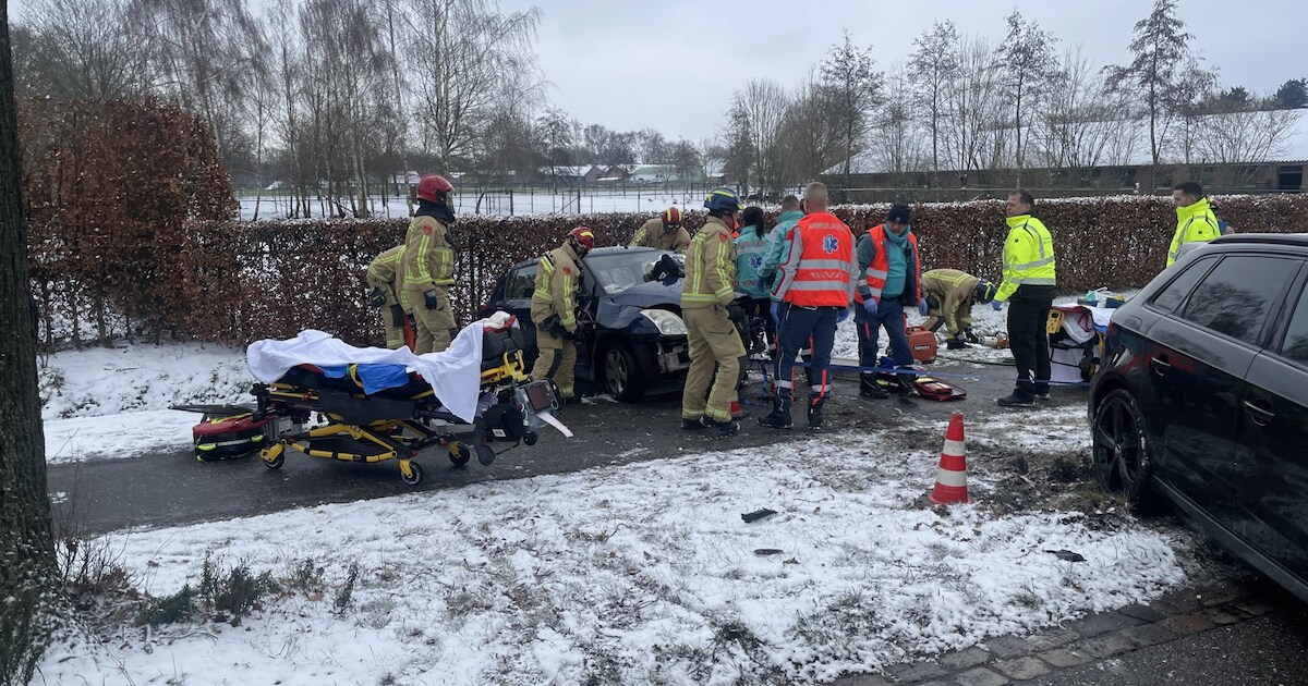 Twee personen ernstig gewond bij botsing met auto tegen boom in Bakel ...
