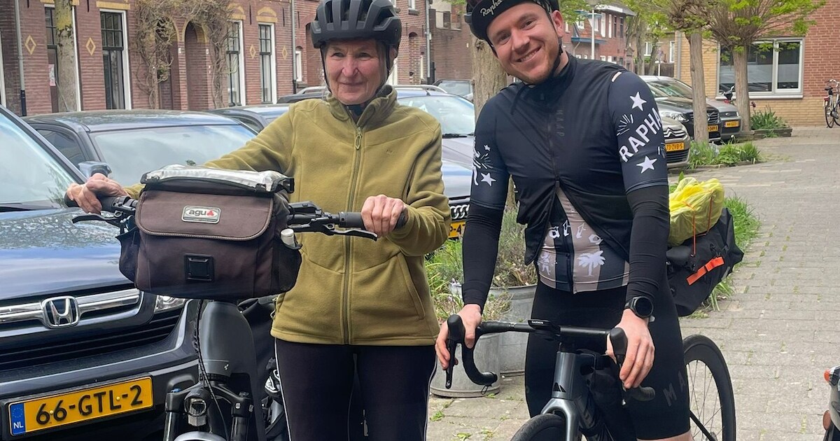Noa (28) fietst met zijn oma (78) naar Parijs, en dat levert verbaasde ...