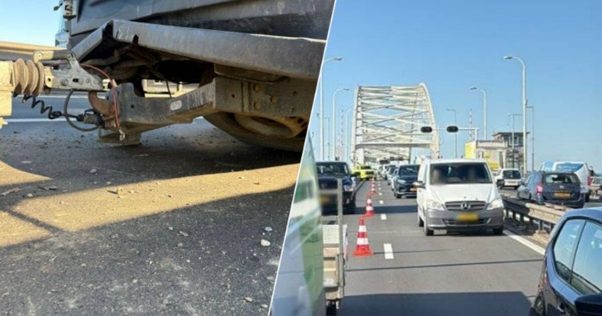 Lange file op A27 door ongeval op Merwedebrug | Altena | BD.nl