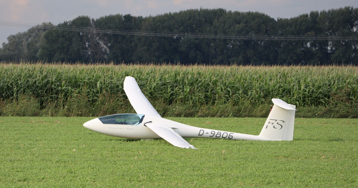 Zweefvliegpiloot maakt noodlanding in weiland bij Sprang-Capelle ...