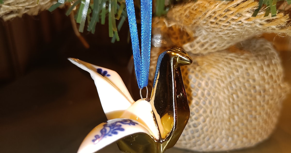 Een kraanvogel met as van overleden echtgenoot en nog meer van jullie ...