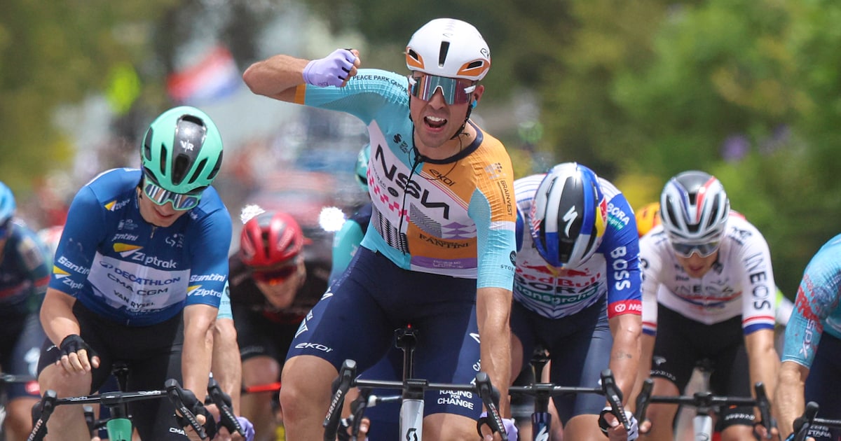Enorme hitte raakt ook Australische wielerkoers: Brit wint ingekorte ...
