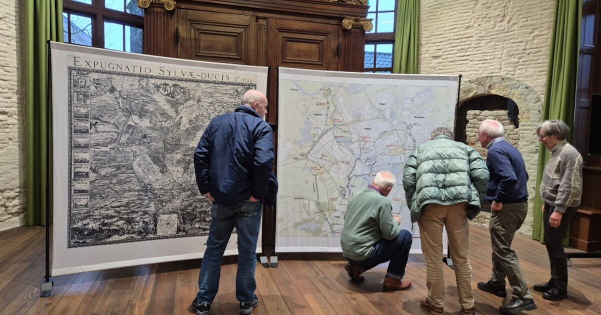 Grote kaarten tonen linie 1629 Den Bosch door dorpen en wijken | Den ...