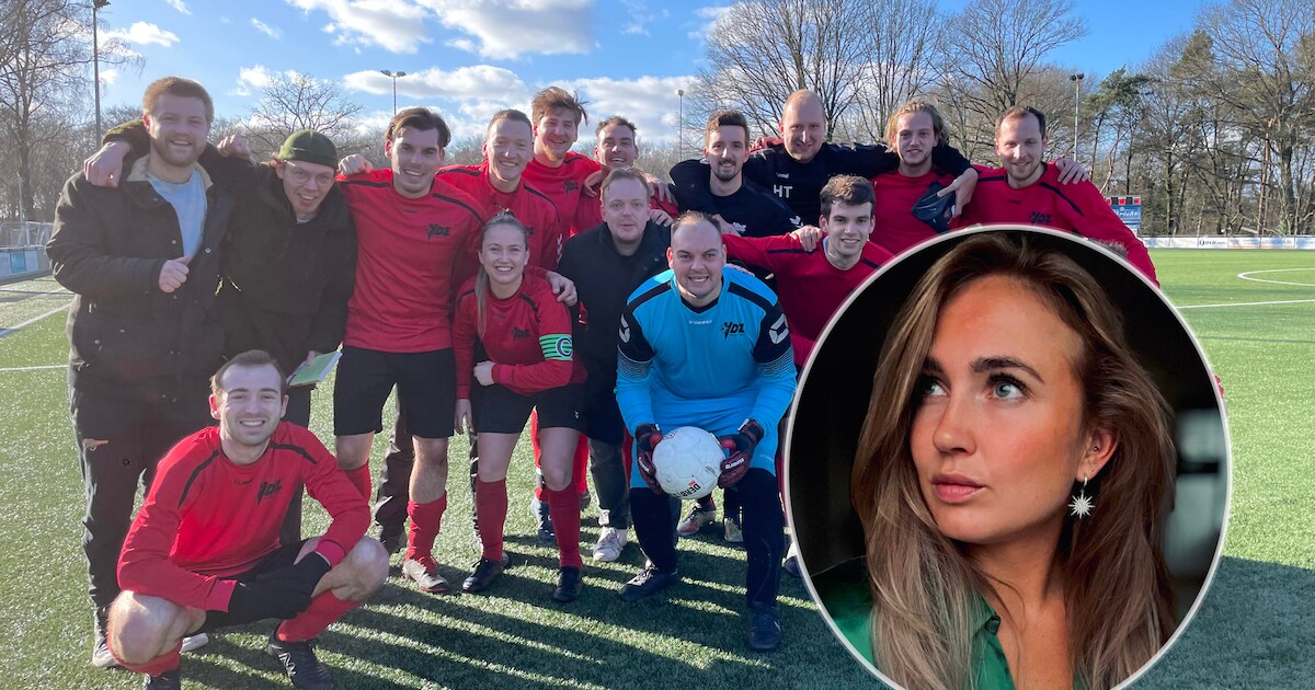 Eva (31) is eerste aanvoerster van dit mannenelftal: ‘Oké jongens, nu ...