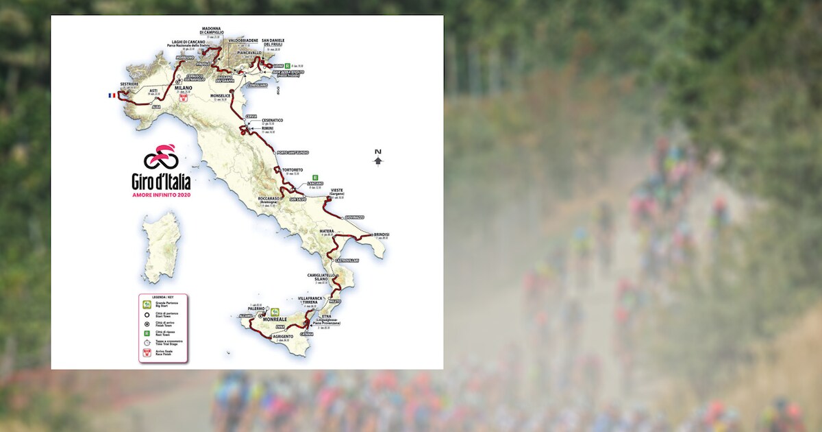 Dit is het etappeschema van de Giro 2020 | Sport | BD.nl