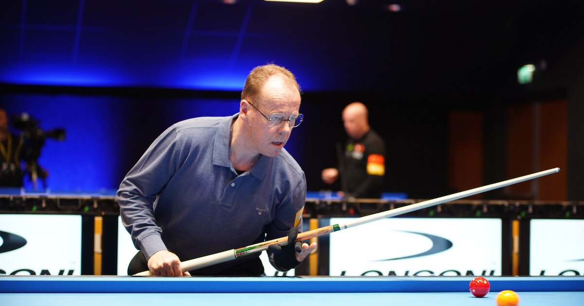 53-jarige debutant Ludo Kools is dé verrassing op het NK driebanden ...