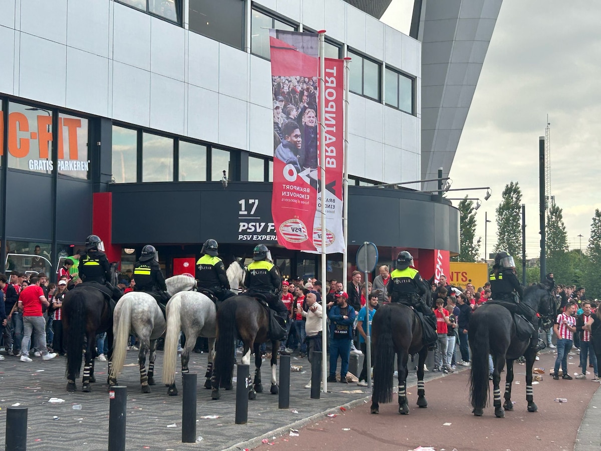 Veertien agenten gewond bij rellen PSV, twee door politiehond gebeten ...