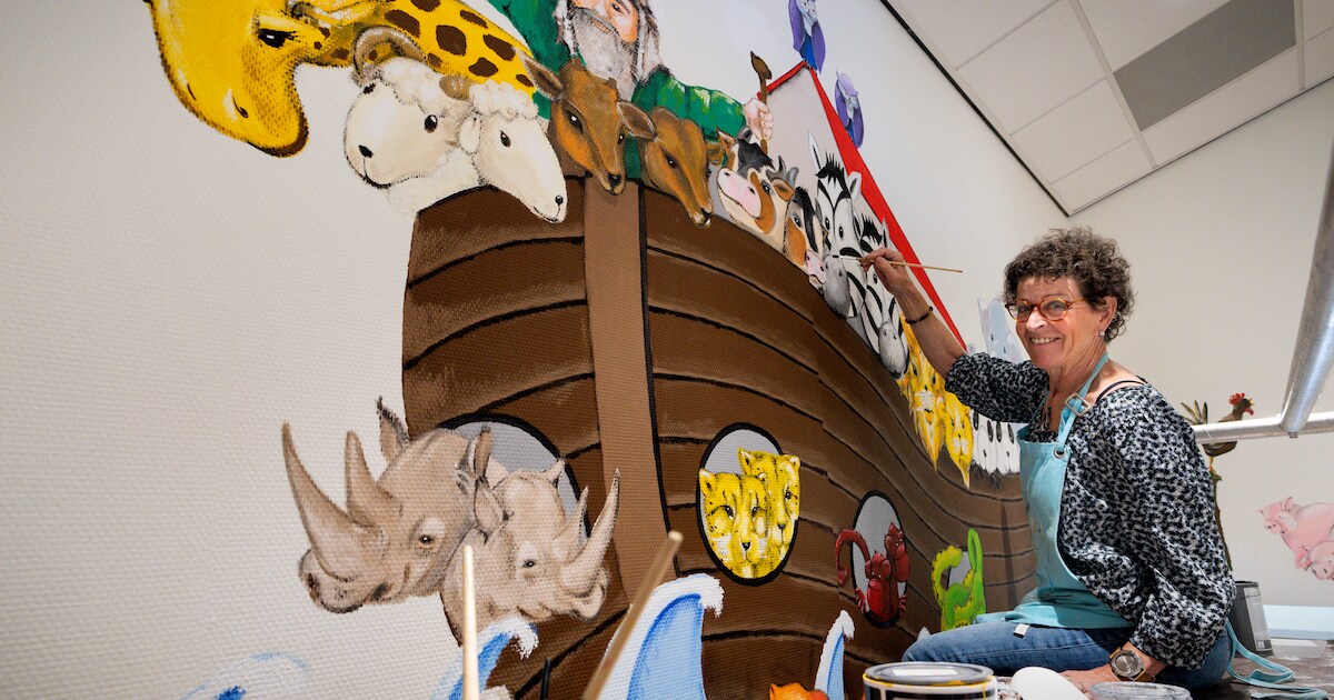 Waspikse school krijgt muurschildering van Ark van Noach: ‘Mam, er ...