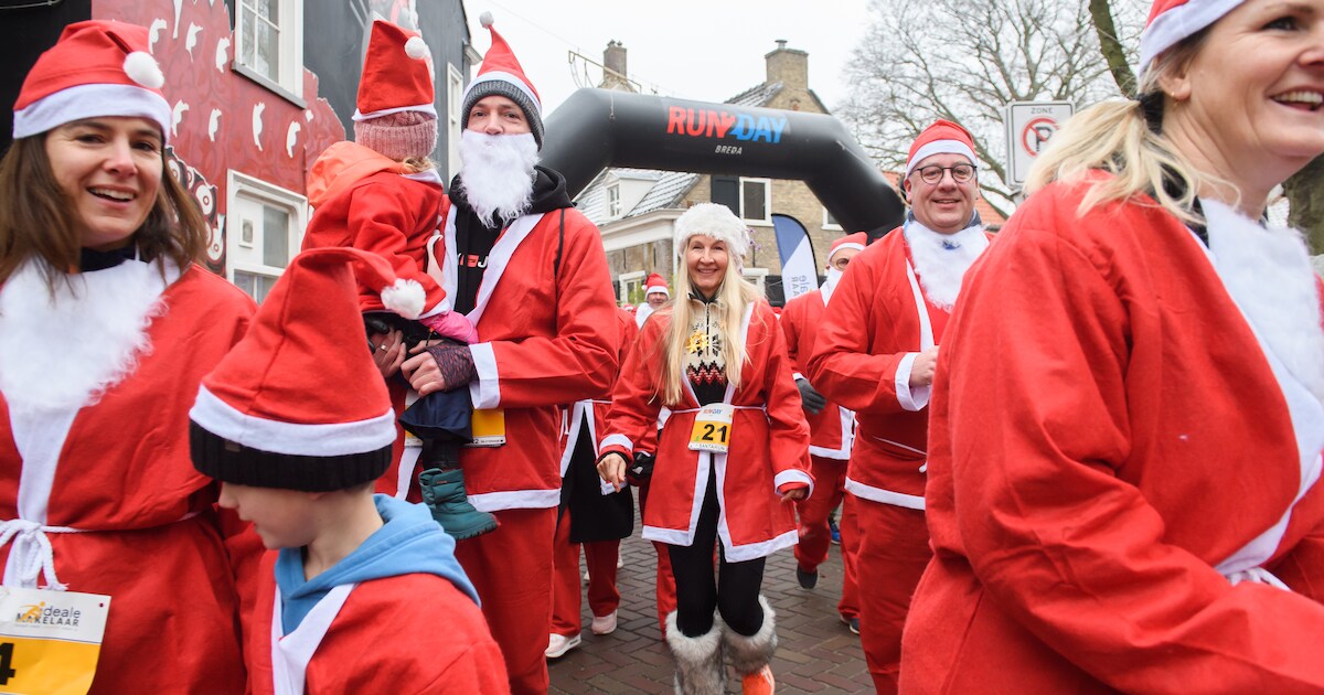 Gezellige Santa Run in het Ginneken: ‘Eerst noeste arbeid en dan een ...