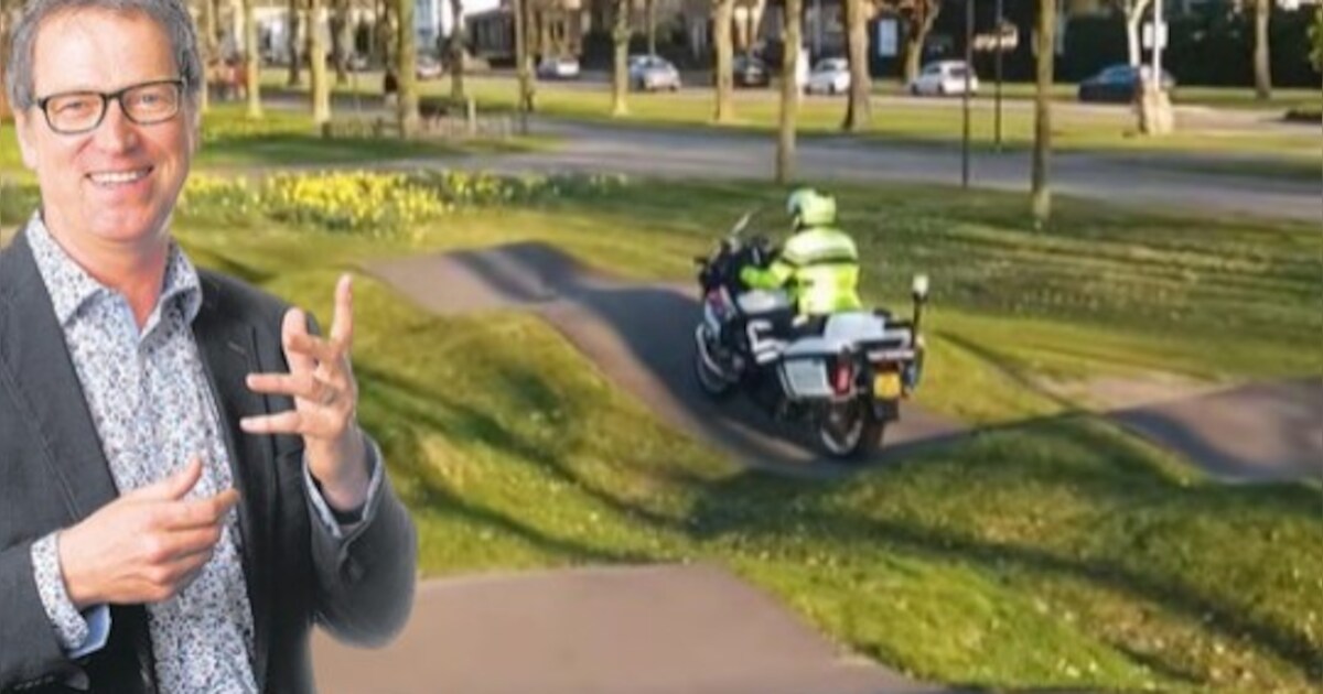 Een motoragent op een kindercrossbaantje in Uden: mag dat, of moeten we ...