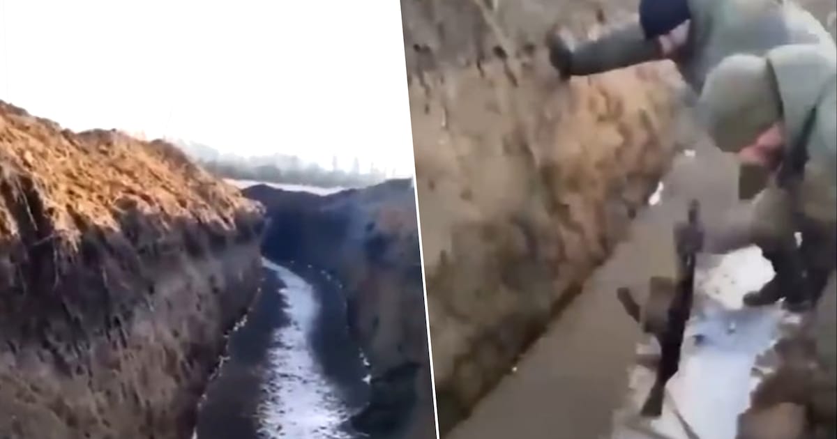Russische soldaten smeken om hulp in overstroomde en bevroren ... Russische soldaten smeken om hulp in overstroomde en bevroren ...