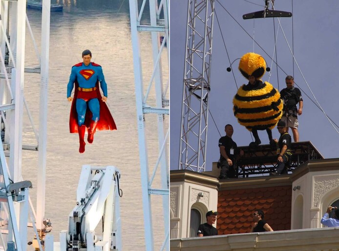 Superman zweeft in Londen op 300 meter hoogte: de meest bijzondere reclamestunts op een rij ...