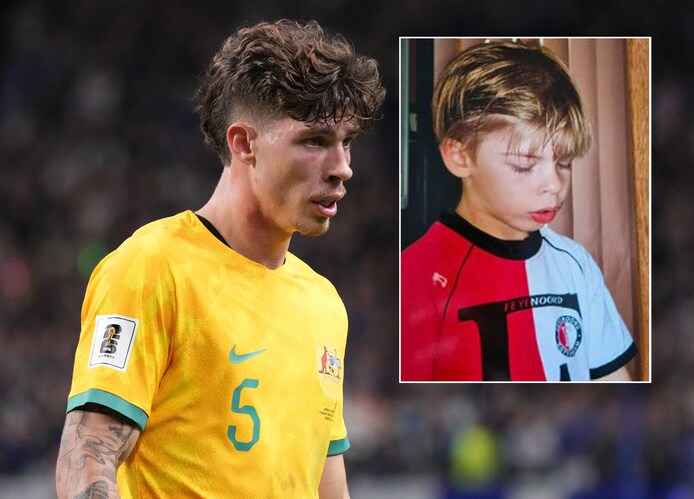 Australiër (22) die als kind al rondliep in een Feyenoord-shirt tekent ...