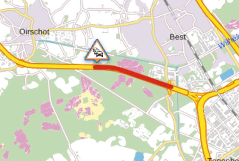 LIVE Files in Brabant | Lange file op A58 richting Tilburg door ongeluk ...