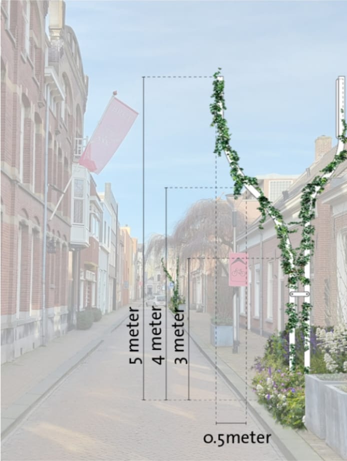 In straten waar geen boom past, wil Tilburg groene zuilen, maar niet ...