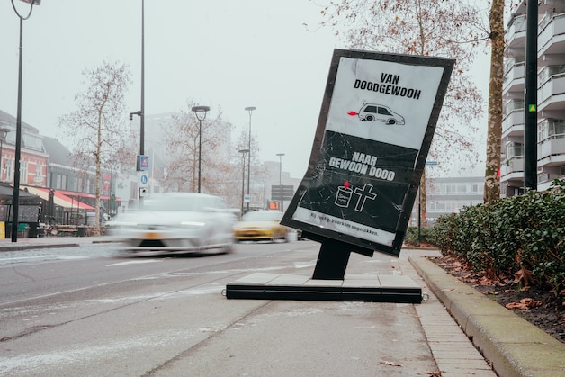 Verkeerszuilen ‘Van doodgewoon naar gewoon dood’ verhuizen naar Helmond ...