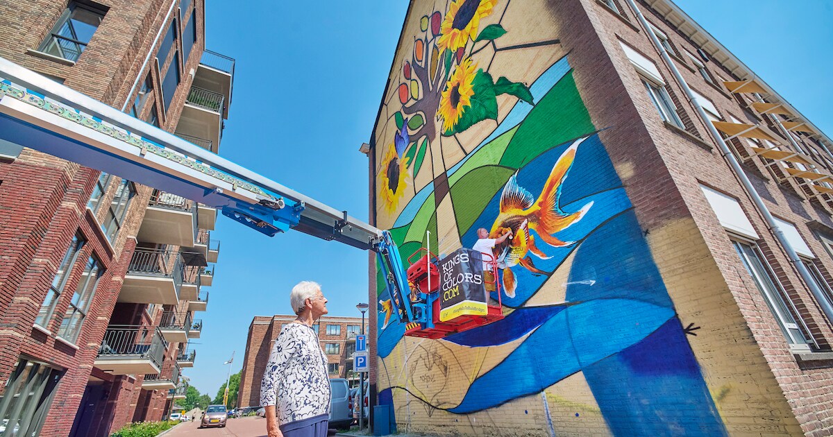 Cazn neemt Veghelse muur onder handen met kloosterzuster als grootste fan | Meierijstad | BD.nl