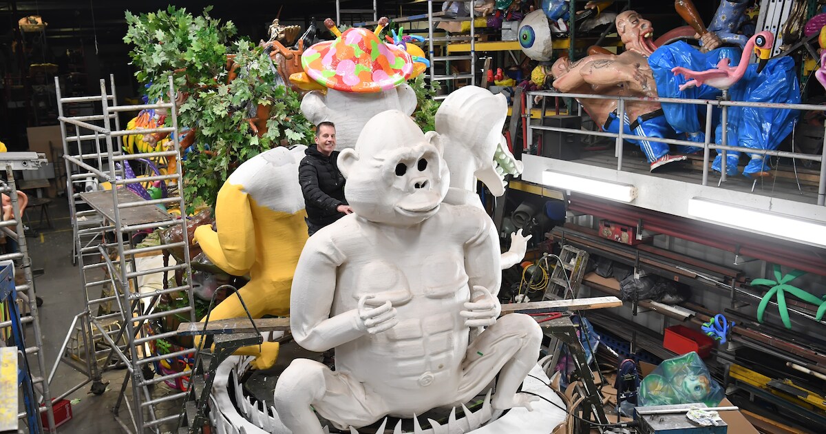 40 uur per week bouwt Robèrt aan de grootste carnavalswagen van Tilburg ...