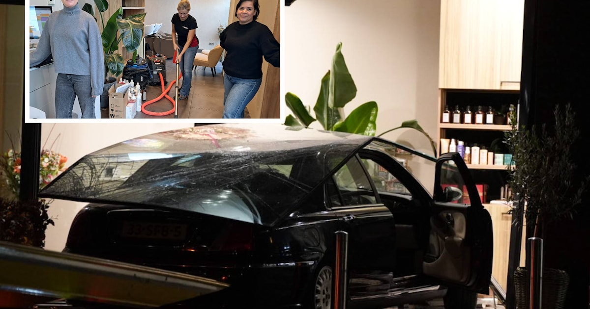 Klant rijdt met auto kapsalon binnen, kapsters moeten springen: ‘We ...