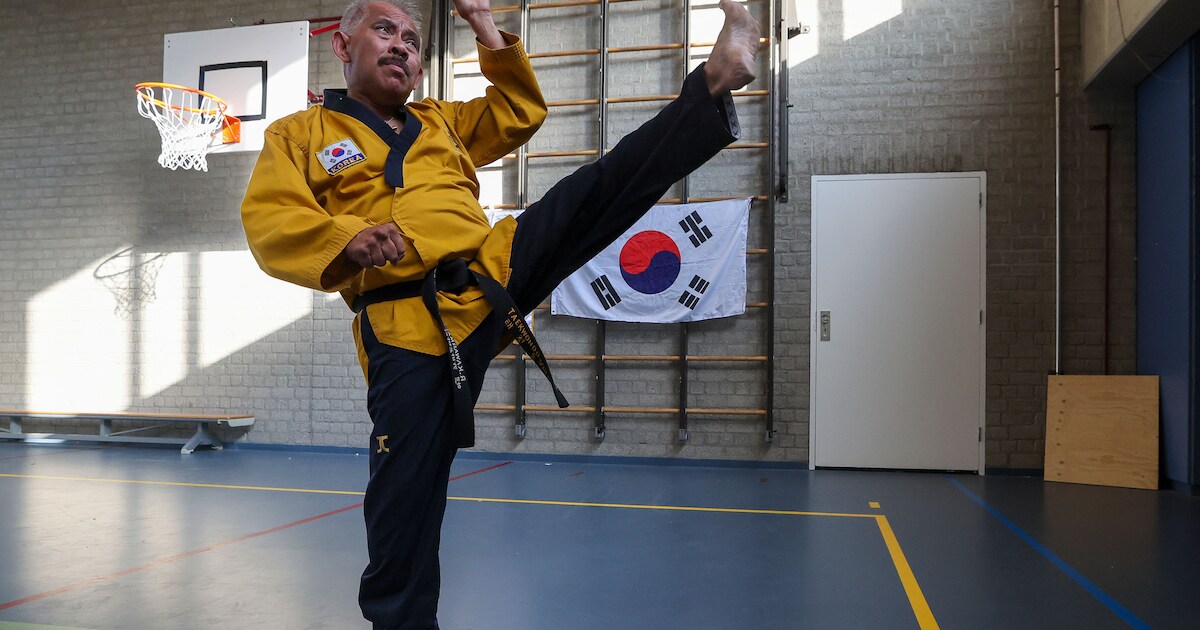 Een leven lang in het teken van taekwondo, Roy Kawarmala neemt achtste ...